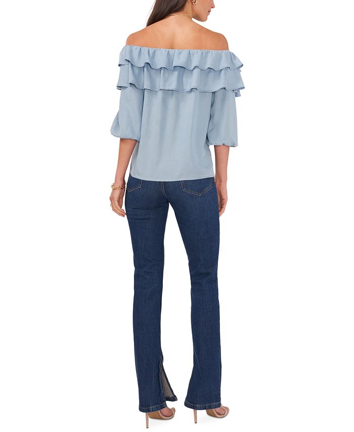 Sam & Jess Ruffled Off-The-Shoulder Top - Macy's