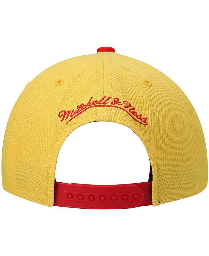 Mitchell & Ness Men's Gold and Red Houston Rockets Hardwood Classics ...