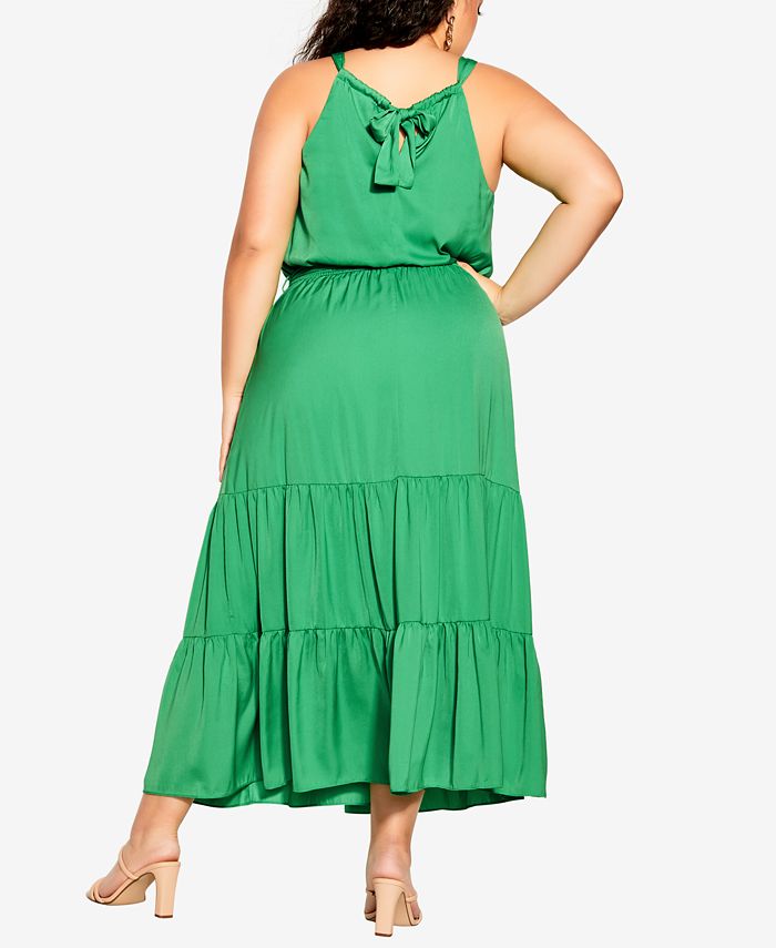 City Chic Trendy Plus Size Tiered Halter Maxi Dress And Reviews Dresses