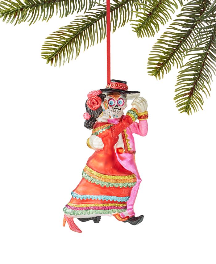 Holiday Lane Day of the Dead Glass Skeleton Couple Ornament, Created ...