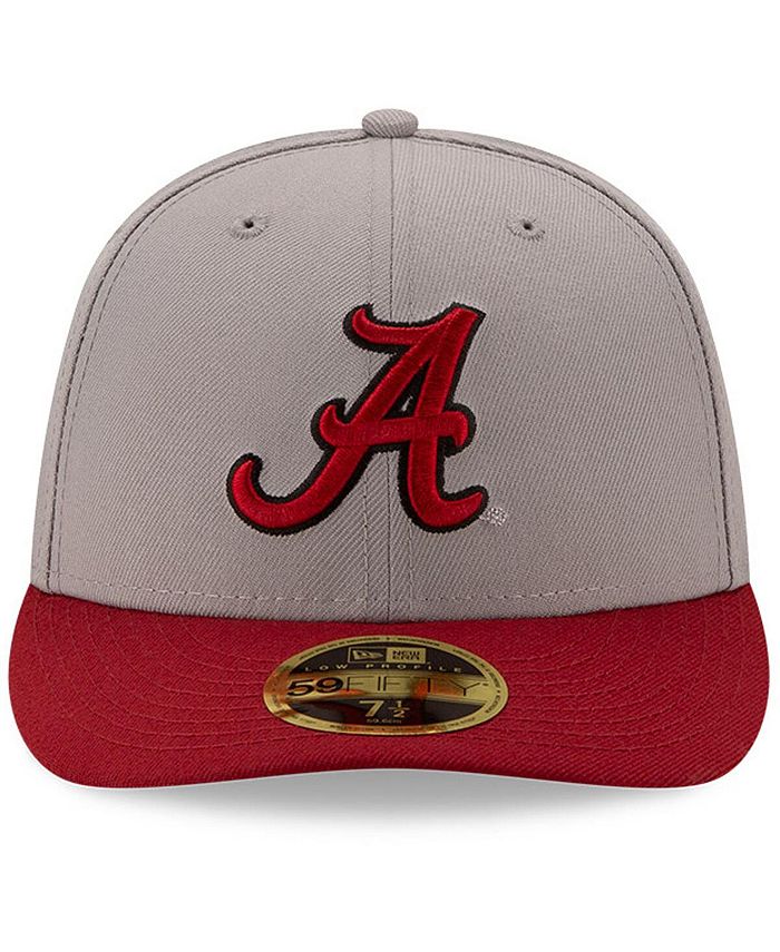New Era Men's Gray, Crimson Alabama Crimson Tide Basic Low Profile ...
