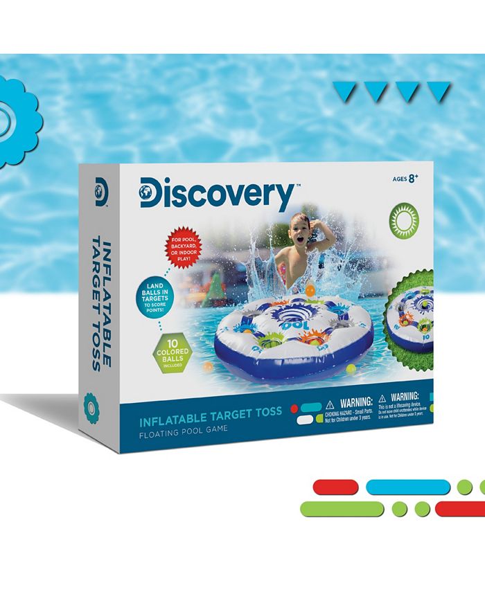 Discovery Kids Inflatable Target Toss Floating Pool Game with 10 Balls ...
