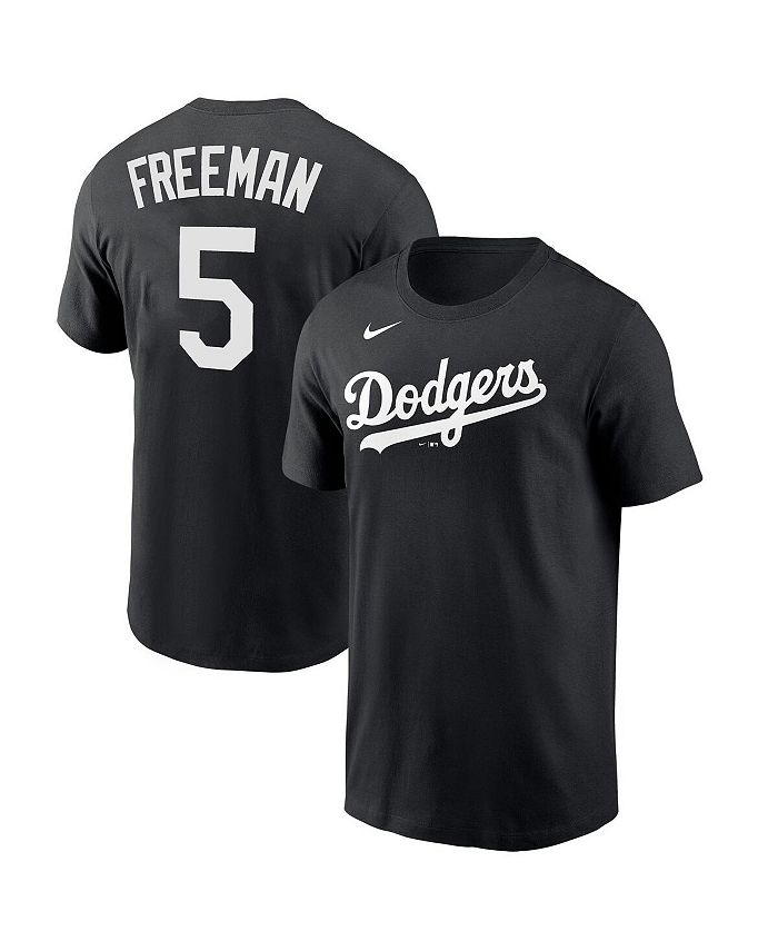 Nike Men's Freddie Freeman Black Los Angeles Dodgers Player Name ...