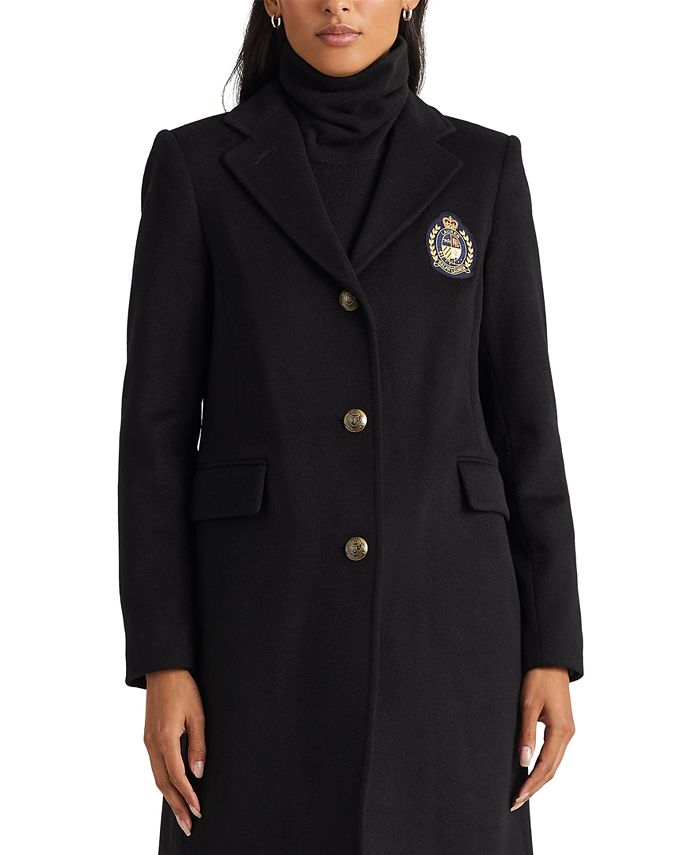 Lauren Ralph Lauren Women's Single-Breasted Reefer Coat & Reviews ...