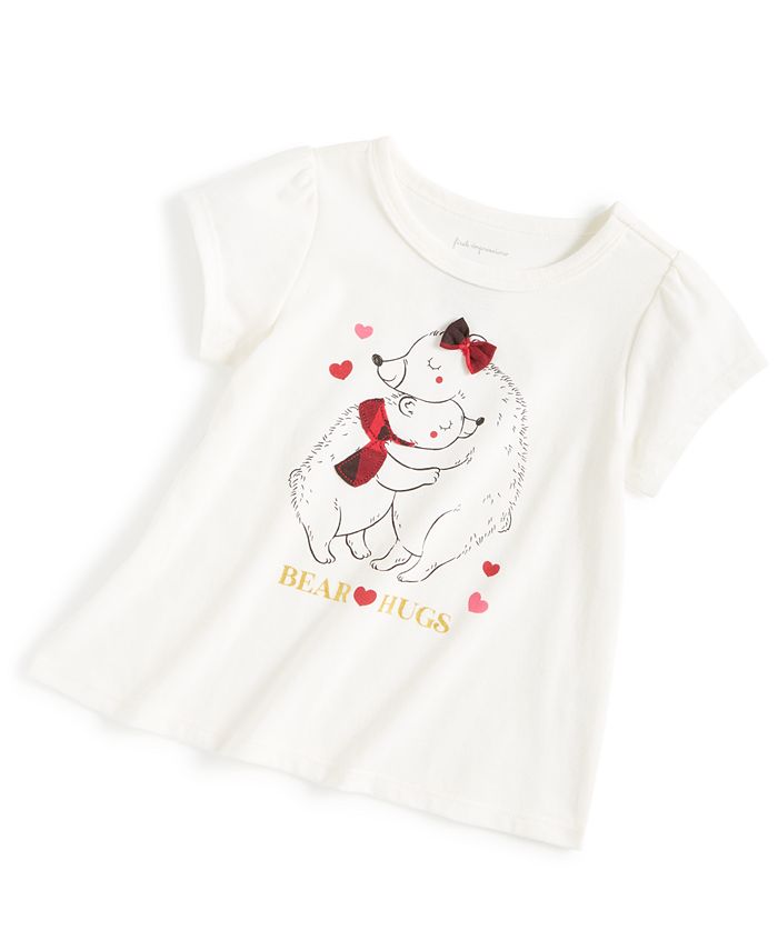 First Impressions Toddler Girls Bear Hug Top, Created for Macy's - Macy's