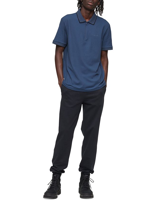 Calvin Klein Mens Move 365 Zip Polo Macys