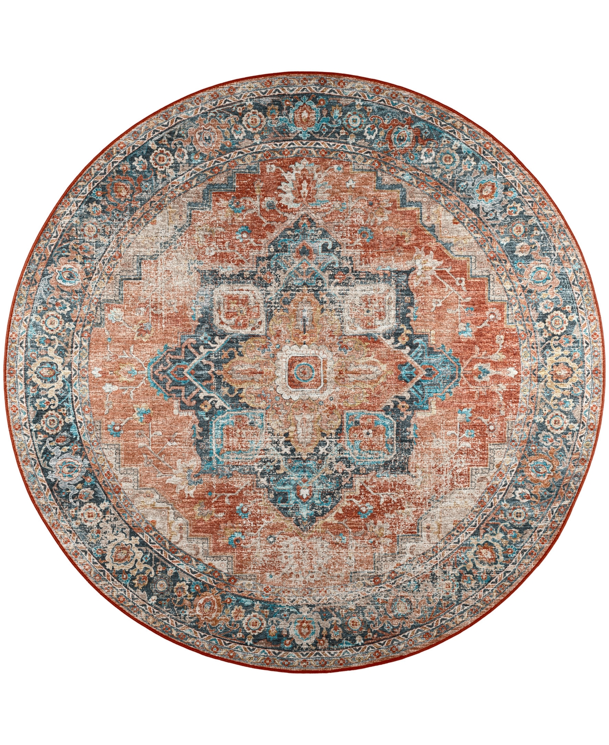Click here for Dalyn Jericho JC2 8 x 8 Round Area Rug - Copper prices
