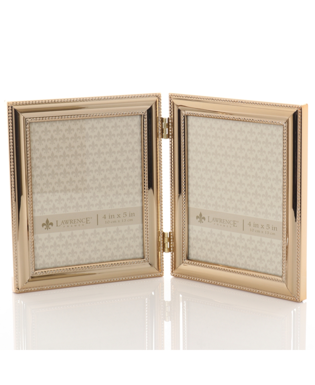 Click here for Classic Double Beaded Picture Frame 4 x 5 - Gold-T... prices