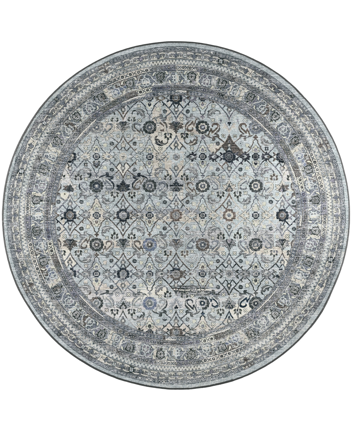 Click here for Dalyn Jericho JC7 8 x 8 Round Area Rug - Charcoal prices