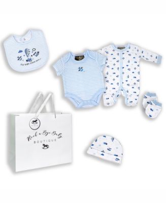 Baby Boys Fly High Layette Gift in Mesh Bag, 5 Piece Set - Macy's