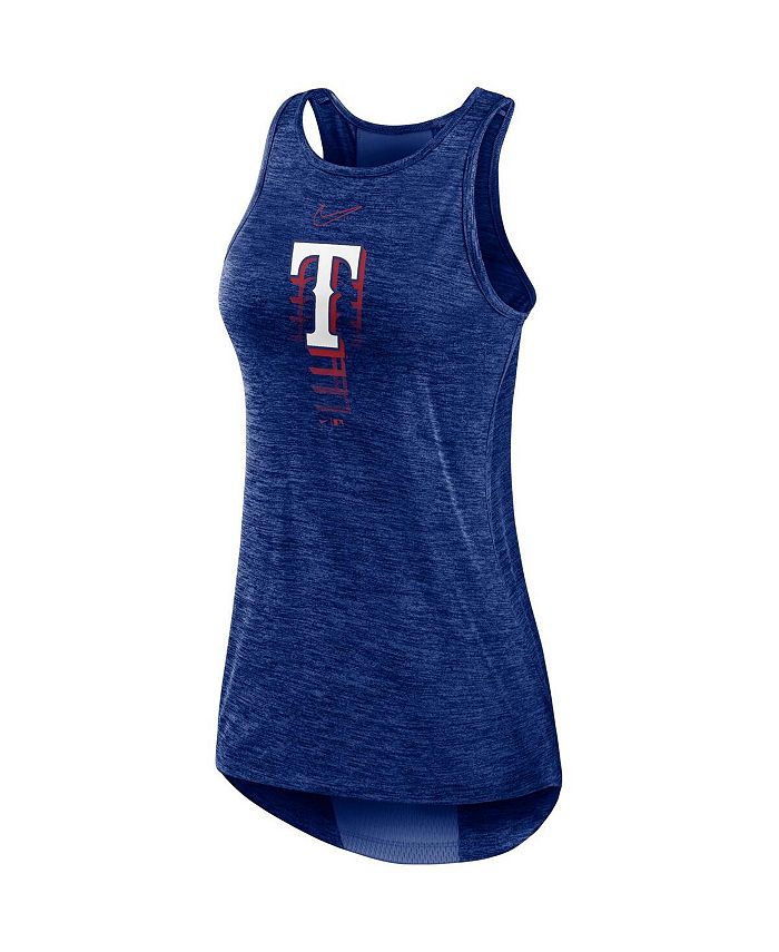 Nike Women's Royal Texas Rangers Logo Fade High Neck Performance Tank ...