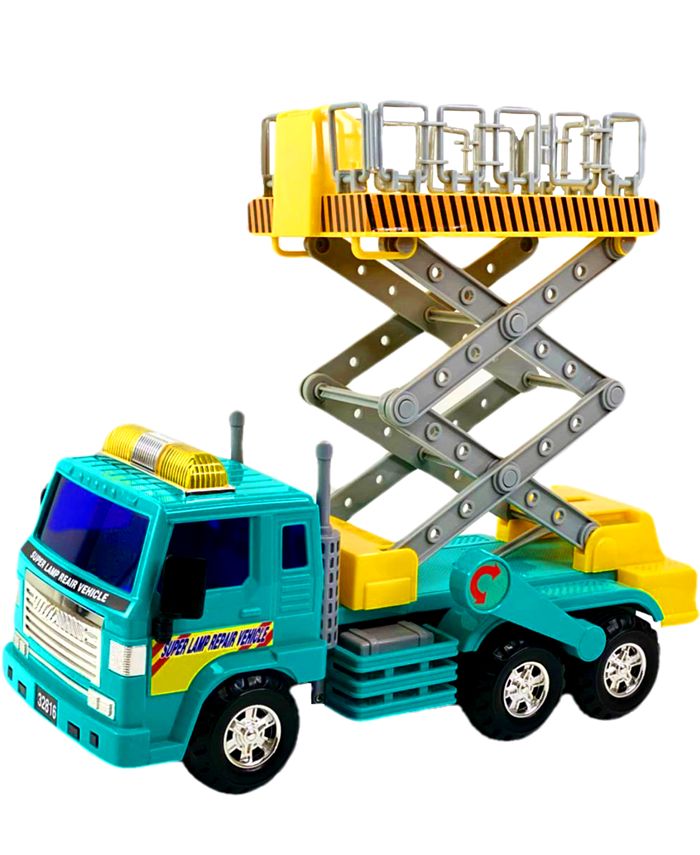 Big Daddy Mag-Genius Medium Duty Friction Powered Lift Bucket Truck Toy ...