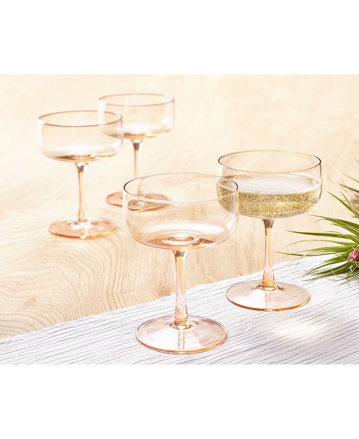 Oake Stackable Coupe Glasses, Set of 4, Created For Macy's - Macy's