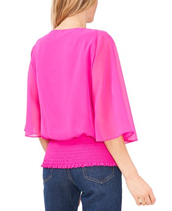 Sam & Jess Women's Smocked-Waist Top & Reviews - Tops - Women - Macy's