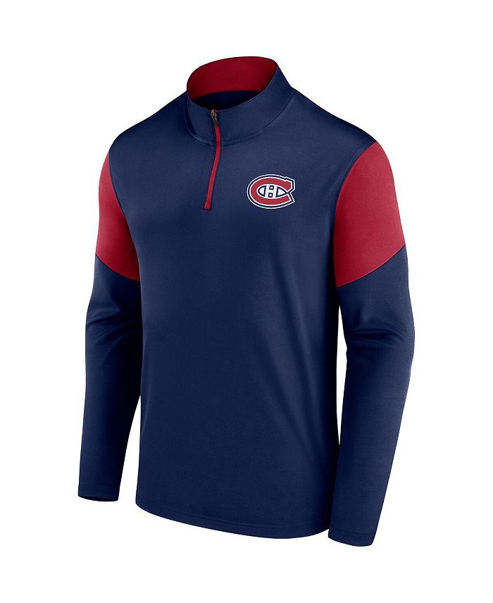 Fanatics Men's Navy Montreal Canadiens Logo Quarter-Zip Jacket - Macy's