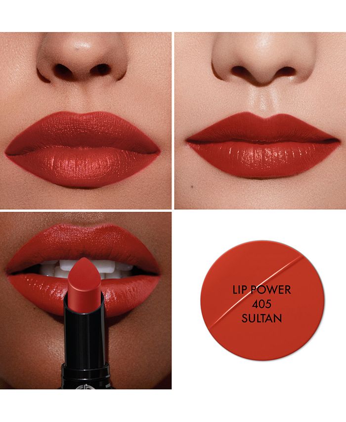 Giorgio Armani Lip Power Long-Lasting Satin Lipstick - Macy's