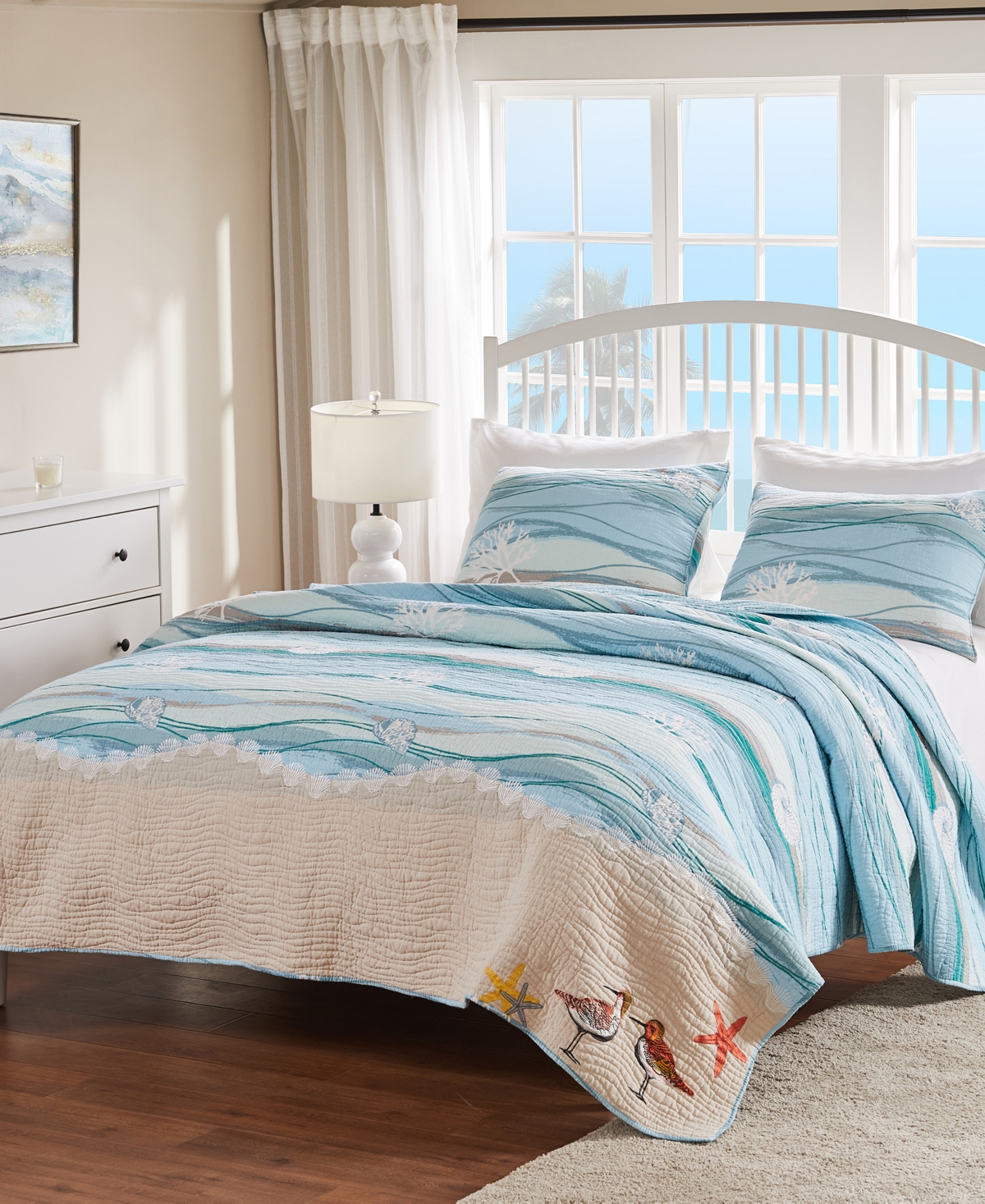 Click here for Greenland Home Fashions Maui 3-Pc. Quilt Set  King... prices