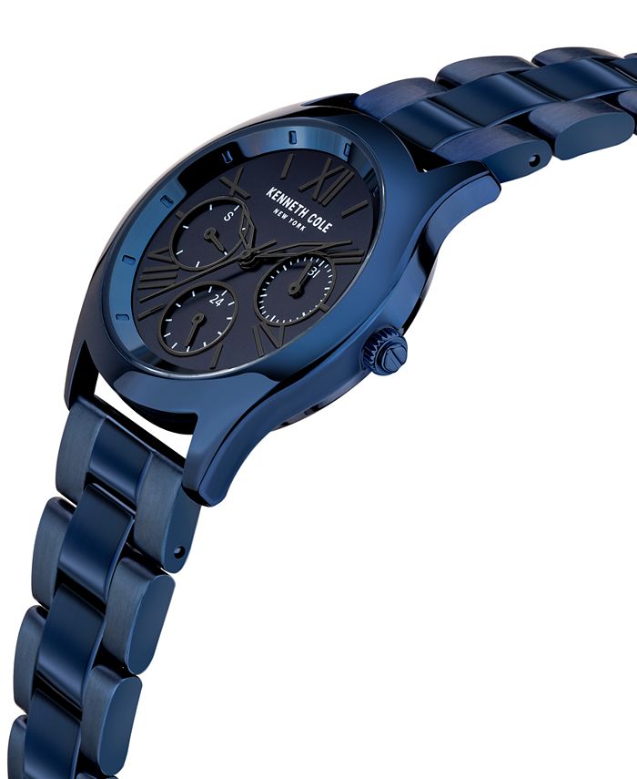 Kenneth Cole New York Women's Multi-Function Blue Stainless Steel ...