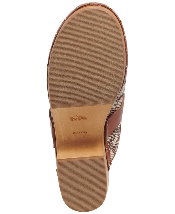 COACH Women's Finlay Wooden Platform Clogs & Reviews - Mules & Slides ...