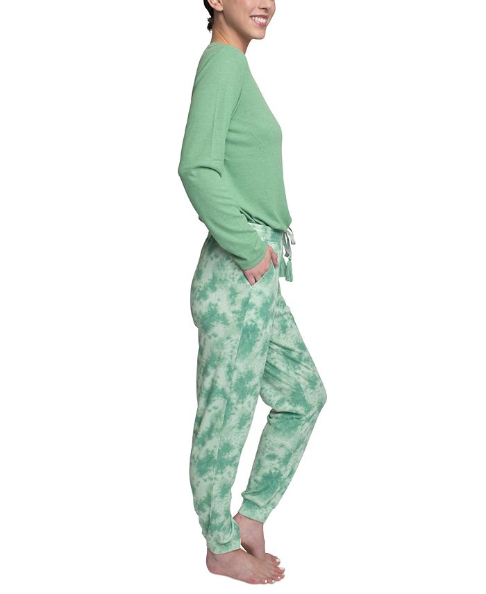 MUK LUKS Women's Supersoft Ribbed Pajama Set - Macy's