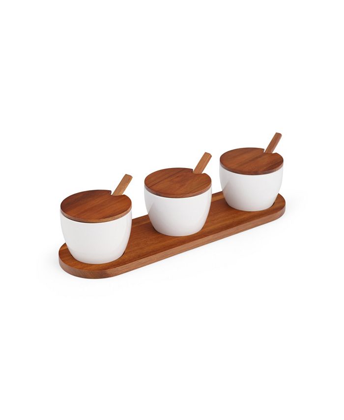 Nambé Duets Triple Condiment Server Set, 10 Piece - Macy's