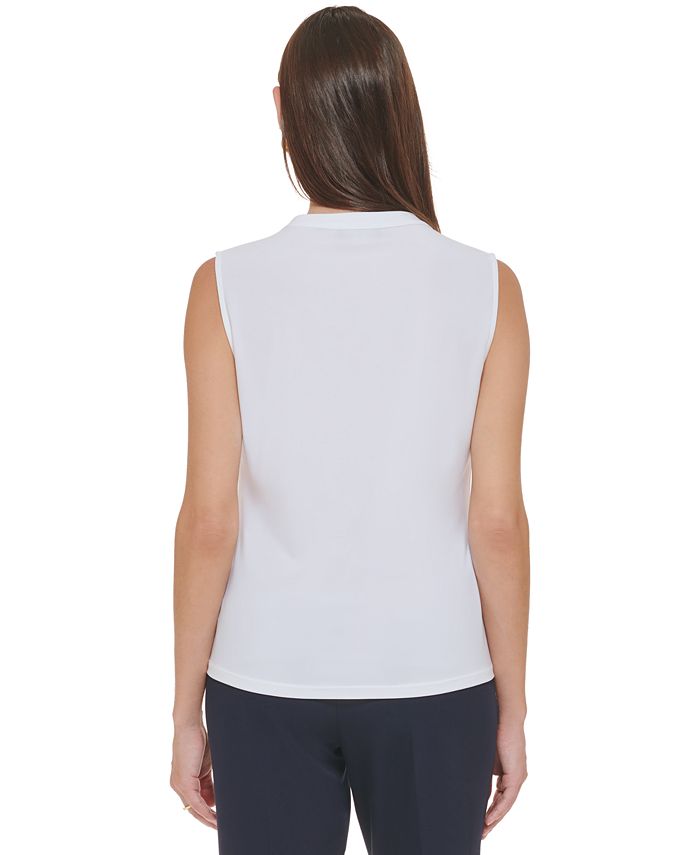 Tommy Hilfiger Womens Sleeveless Twist Front Top Macys