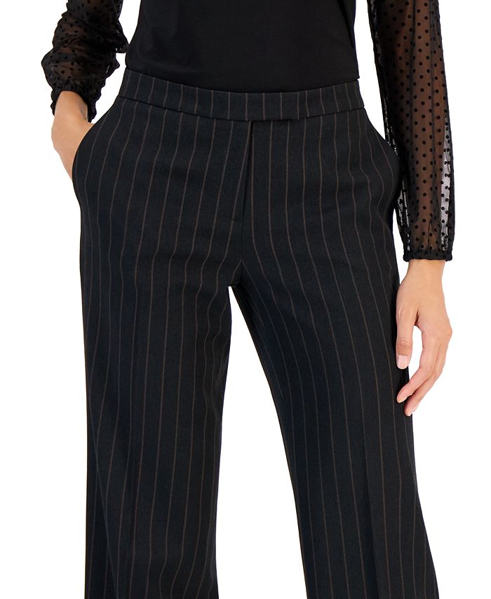 Kasper Petite Pinstripe Straight-Leg Pants - Macy's