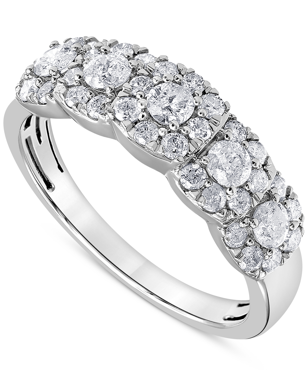 Click here for Diamond Cushion Shape Halo Cluster Ring (1 ct. t.w... prices