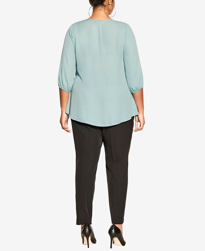 City Chic Trendy Plus Size Sexy Fling Elbow Sleeve Top Macys