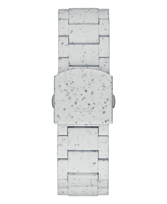 GUESS Men's White Plastic Strap Watch 42mm - Macy's