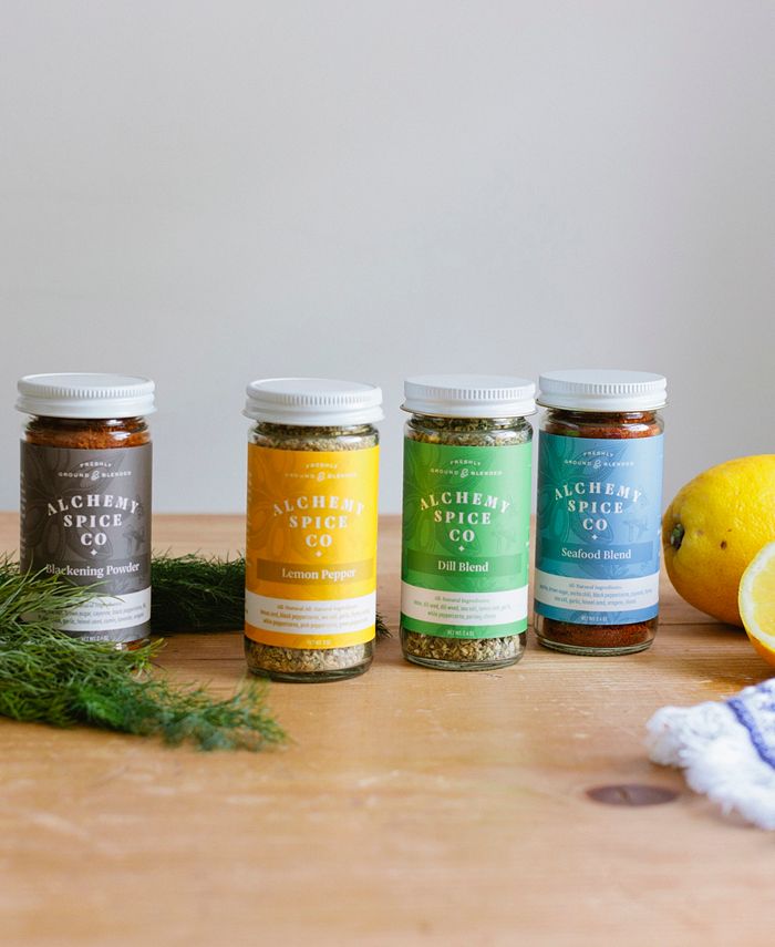Alchemy Spice Fish Seafood Spice Blend Collection Gift Set, 4 Piece ...
