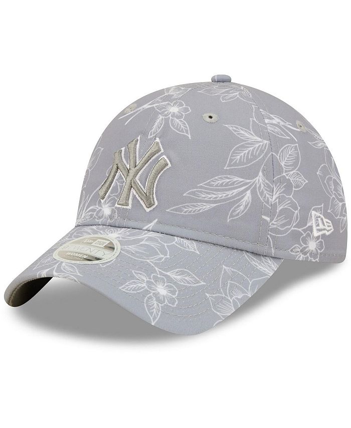 New Era Women's Gray New York Yankees Botanic 9TWENTY Adjustable Hat ...