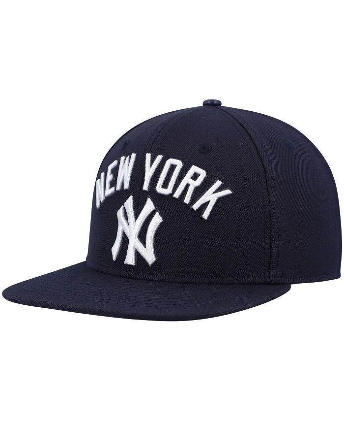 Pro Standard Men's Navy New York Yankees Stacked Logo Snapback Hat - Macy's