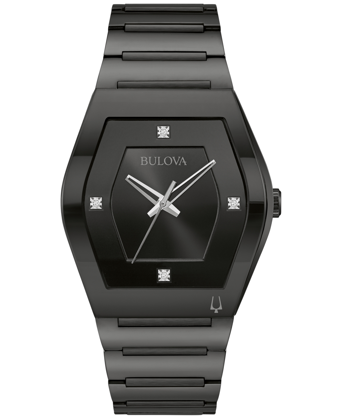 Click here for Bulova Mens Modern Gemini Diamond Accent Black Ion... prices