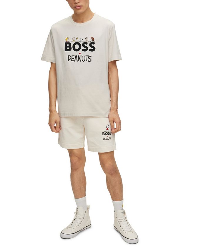 Hugo Boss BOSS x Peanuts Men's Crewneck Cotton Jersey T-shirt - Macy's