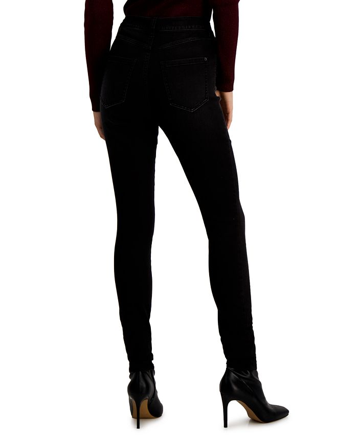 INC International Concepts Women's High-Rise Rhinestone Skinny Jeans ...