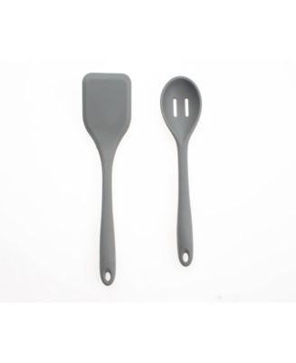 Art & Cook 2 Piece Silicone Solid Turner and Slotted Spoon Set - Macy's
