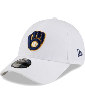 Men's New Era White Milwaukee Brewers League II 9FORTY Adjustable Hat ...