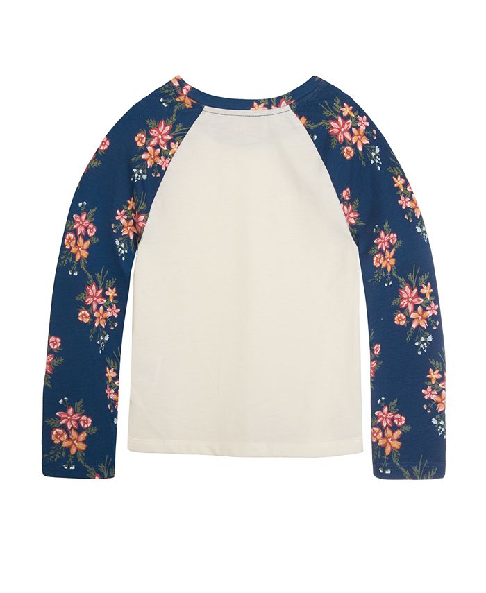 Epic Threads Toddler Girls Floral Sleeve Graphic T-shirt, Created For ...