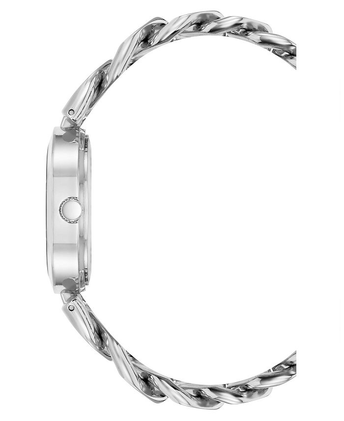 Anne Klein Women's Silver-Tone Base Metal Open Link Chain Watch, 34mm ...
