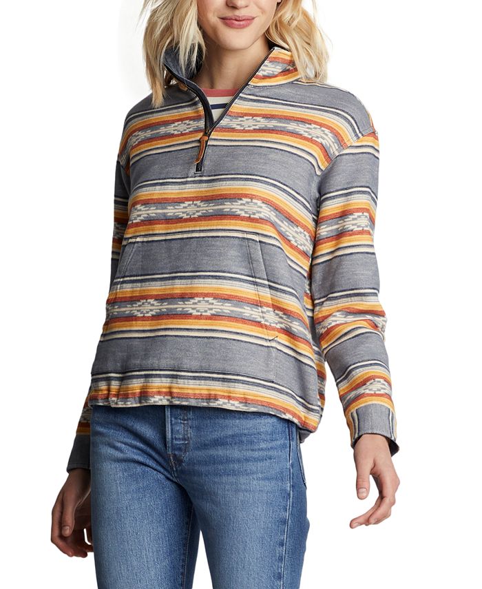 Pendleton Women's Cotton Half-Zip Pullover - Macy's