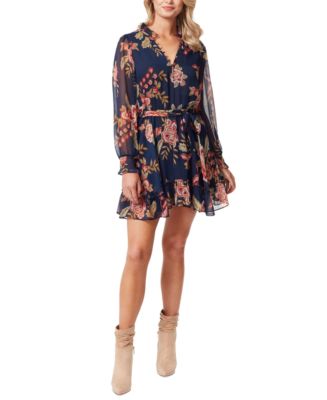 Jessica Simpson Women's Zephyr Floral-Print Ruffled Mini Dress - Macy's