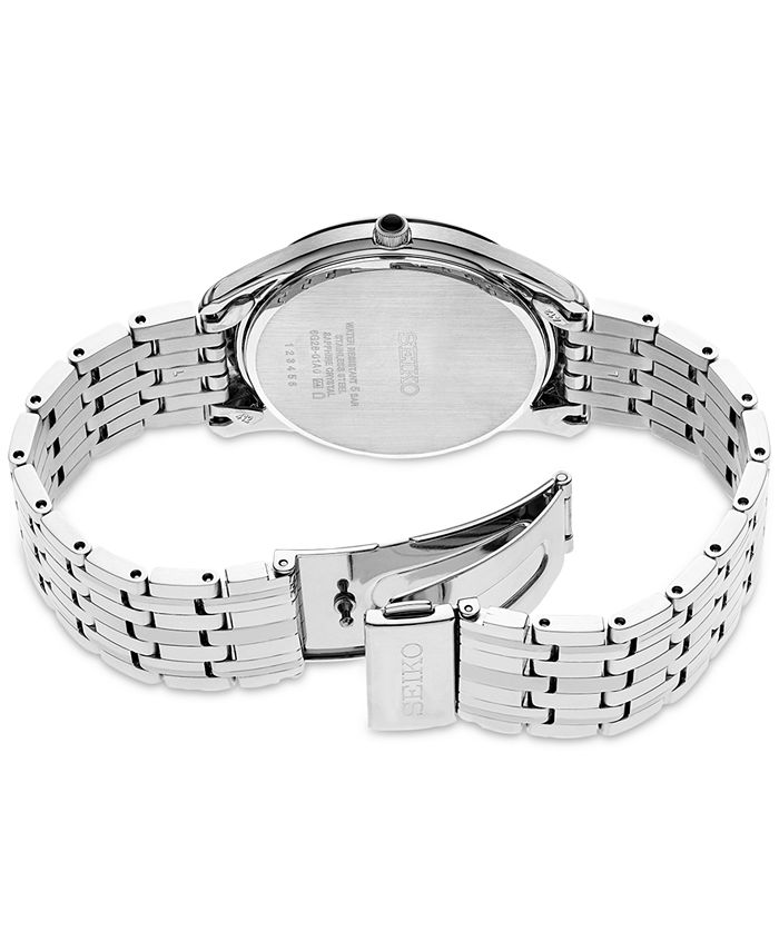 Seiko Men's Analog Essentials Stainless Steel Bracelet Watch 39mm - Macy's