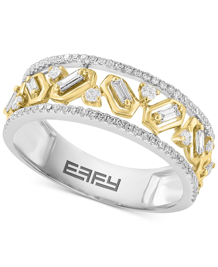 EFFY Collection EFFY® Diamond Openwork Ring (3/8 ct. t.w.) in 14k White ...