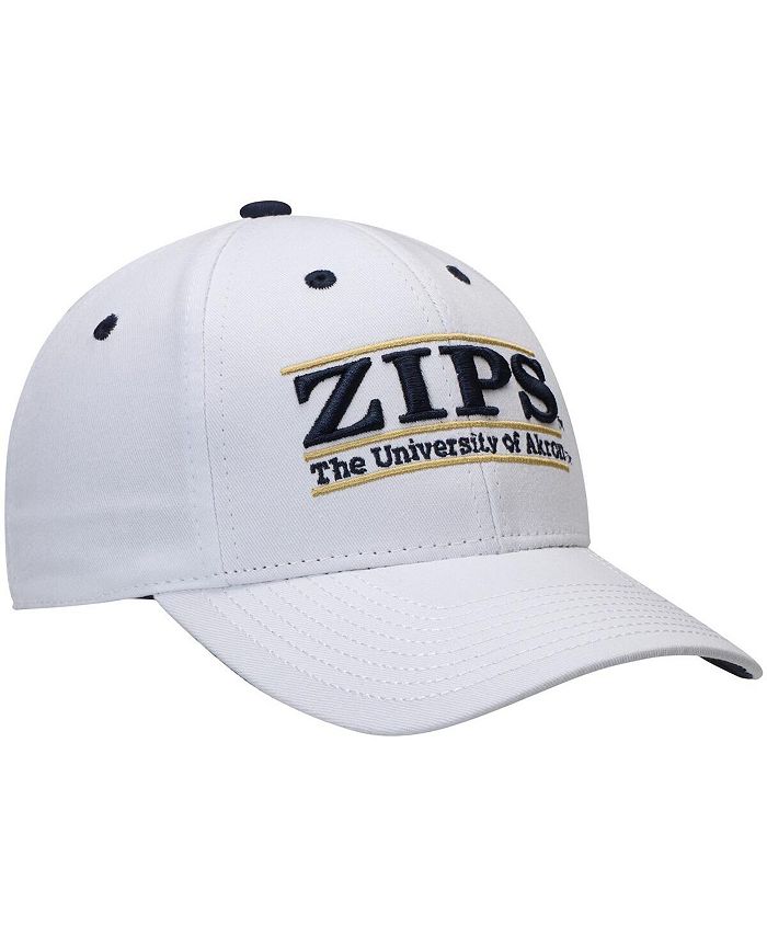 Game Men's The White Akron Zips Classic Bar Structured Adjustable Hat ...
