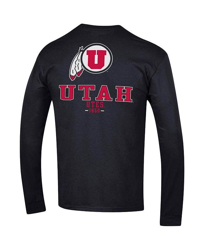 Champion Men's Black Utah Utes Team Stack Long Sleeve T-shirt - Macy's