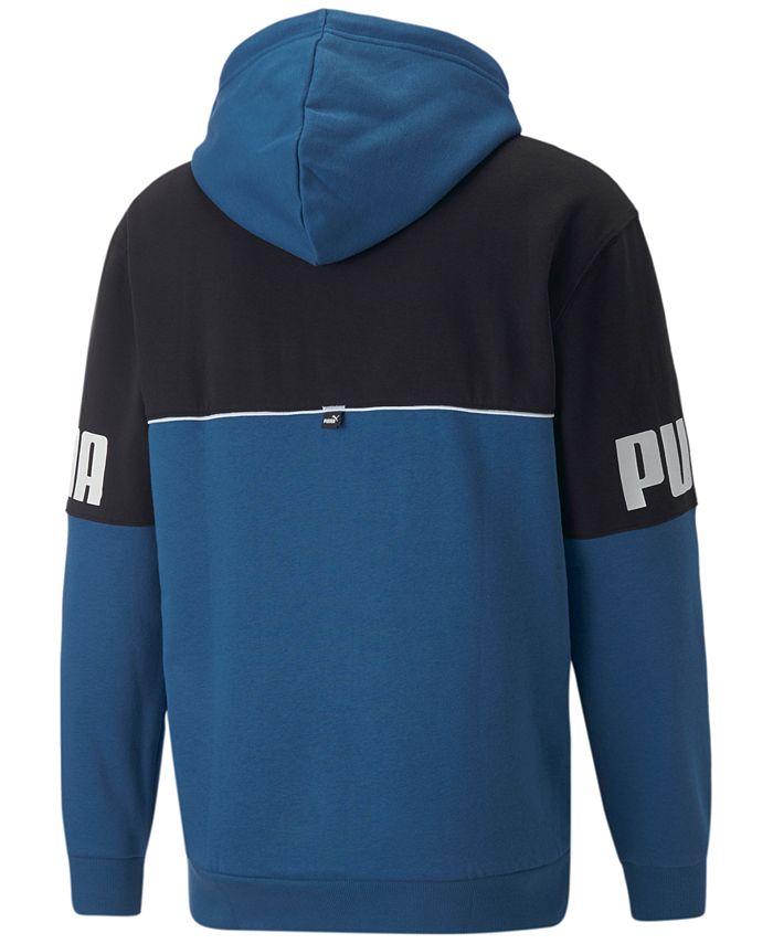 Puma Men's Colorblocked Logo-Print Fleece Pullover Hoodie - Macy's