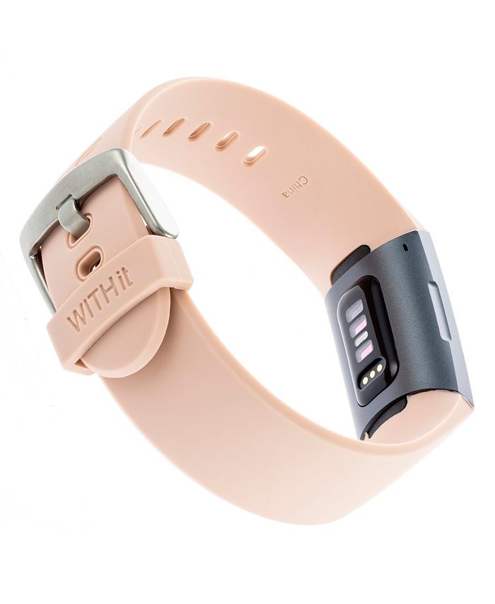 WITHit Gray Smooth, Light Pink Smooth and Navy Smooth Silicone Band Set ...