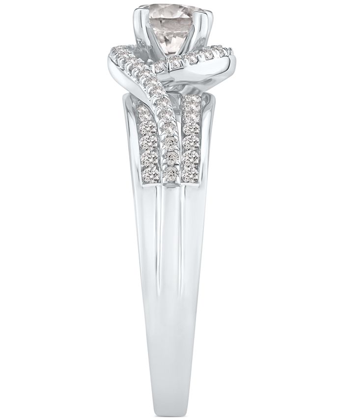 Macy's Diamond Swirl Engagement Ring (1 ct. t.w.) in 14k White Gold ...