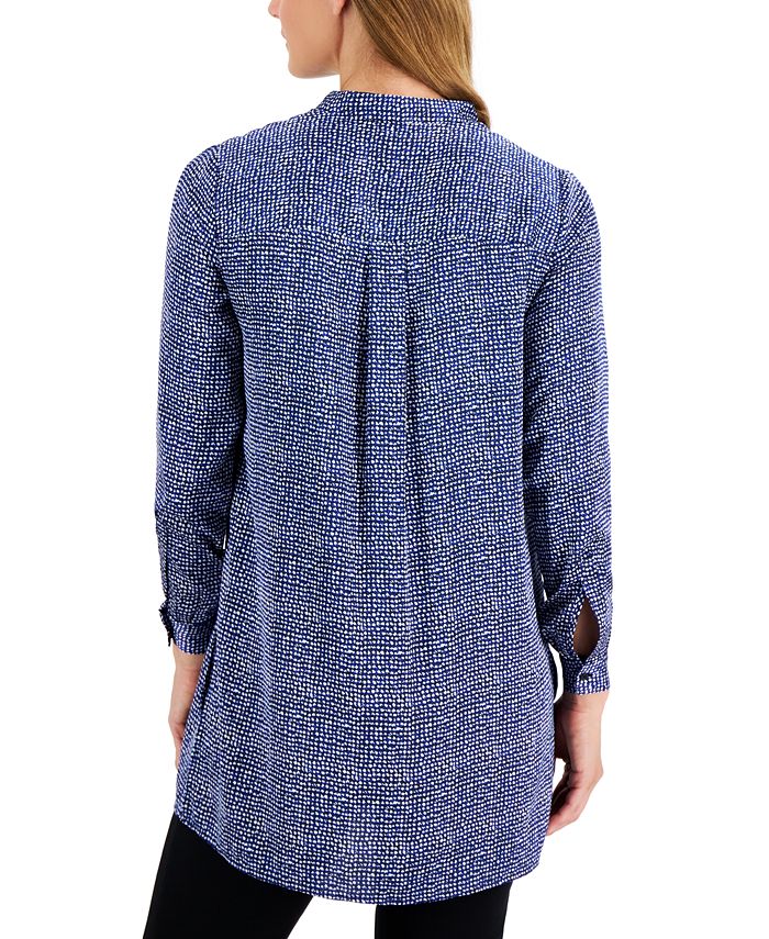 Anne Klein Women's Printed Side-Slit Tunic - Macy's